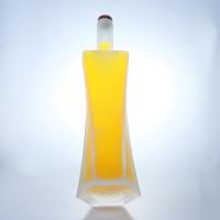 China Industrial 750ml Custom Shaped Frosted Glass Liquor Bottles for Top-Shelf Spirits for sale