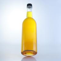 China 750ml Glass Liquor Bottle for Whisky Gin Rum Vodka Custom Shape Screw Cap for sale