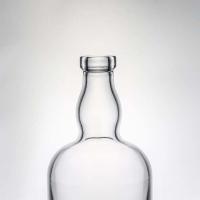 China Clear Glass Vodka Whiskey Rum Bottles 750ml With T Cork Heavy Base Empty for Your Needs for sale
