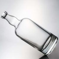 China Clear Glass Vodka Whiskey Rum Bottles 750ml With T Cork Heavy Base Empty for Your Needs for sale