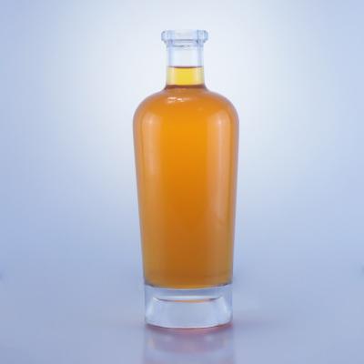 China 750ml Glass Liquor Bottle with Cork Stopper and Custom Cap Body Material Glass for sale
