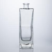 China Unique Shape Glass Bottle for Rum Gin Vodka Cork Stopper Included for sale