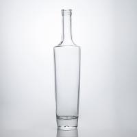 China Custom Cap Round Glass Liquor Bottle for Whisky Rum Vodka Industrial for sale