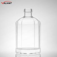 China Rum Vodka Whisky Tequila Gin Bottle 250ml Super Flint Glass with Cork and Custom Shape for sale