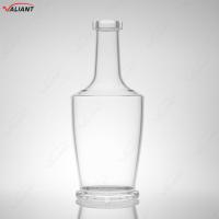 China Whiskey Vodka Tequila Brandy Gin Rum Glass Bottle with Cork 750ml Custom Shape for sale