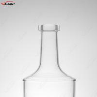 China Whiskey Vodka Tequila Brandy Gin Rum Glass Bottle with Cork 750ml Custom Shape for sale