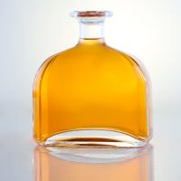 China Custom Logo Glass Bottle for Brandy Gin Rum Whisky Unique Design and Super Flint for sale