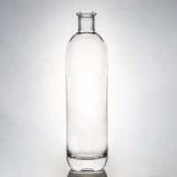 China Glass Collar Vodka Whisky Gin Rum Bottle 375 ml 500 ml 700 ml 750 ml 1000 ml with T Cork for sale