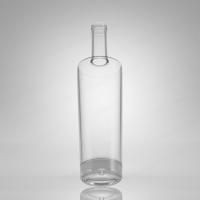 China Customized Logo Glass Bottle for Rum Vodka Whisky Tequila Gin 750ml Super Flint Glass for sale
