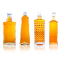 China Rum Vodka Whisky Tequila Gin Glass Bottle with Lid Made of Super Flint Material for sale