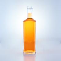 China Rum Vodka Whisky Tequila Gin Glass Bottle with Lid Made of Super Flint Material for sale