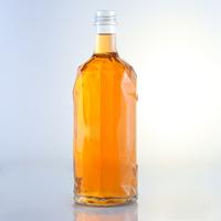 China Super Flint Glass Personalized Design Rum Vodka Whisky Tequila Gin Bottle with Lid for sale