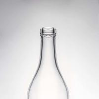 China Round Glass Liquor Bottle 500ml 750ml Vodka Whisky Gin Spirit Bottle with Cork Stopper for sale