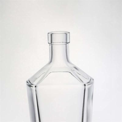 China Glass Liquor Bottle for Whisky Gin Rum Vodka 500ml Capacity and Cork Stopper Included for sale