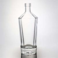 China Glass Liquor Bottle for Whisky Gin Rum Vodka 500ml Capacity and Cork Stopper Included for sale
