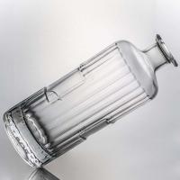 China Decal Surface Custom Round and Curve Shape Glass Liquor Bottle for Vodka Whisky Spirit for sale