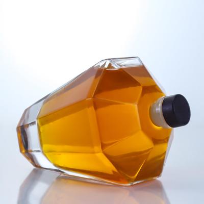 China Customized Logo 500ml 700ml 1000ml Glass Bottle for Vodka Gin Rum Unique Custom Shape for sale
