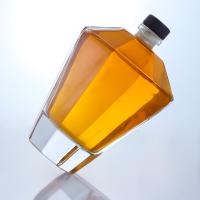 China Customized Logo 500ml 700ml 1000ml Glass Bottle for Vodka Gin Rum Unique Custom Shape for sale