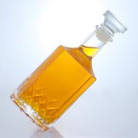 China Customized Polygon Glass Bottle for Vodka Whisky Gin Rum Spirit for sale