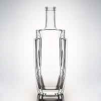 China Custom Cap Glass Liquor Bottle with Customized Logo for Vodka Whisky Rum Gin Tequila for sale