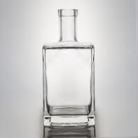 China Custom Cap Glass Liquor Bottle with Customized Logo for Vodka Whisky Rum Gin Tequila for sale