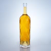 China Base Material Glass High Neck Vodka Whisky Gin Rum Bottle 500ml 700ml 1000ml with Screw Top for sale
