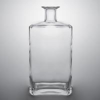 China Glass Base 500ml 700ml 750ml Clear Flint Liquor Bottle with Custom Cap and Cork Top for sale