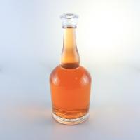 China Tequila Rum Champagne Brandy Whisky Glass Bottle with Long Neck and Decal Surface for sale