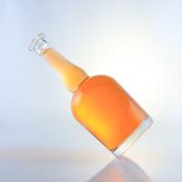 China Tequila Rum Champagne Brandy Whisky Glass Bottle with Long Neck and Decal Surface for sale