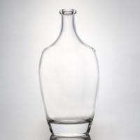 China Glass Material Customizable Capacity and Shape Rum Vodka Whisky Tequila Gin Bottle with Lid for sale