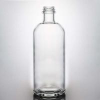 China Glass Material Customizable Capacity and Shape Rum Vodka Whisky Tequila Gin Bottle with Lid for sale