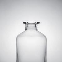 China Glass Collar Wholesales High Flint Gin Rum Champagne Whisky Brandy Bottle with Cork for sale