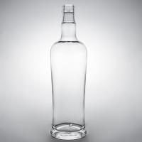 China Unique Sealing Type Cork 750ml High Flint Glass Bottle for Gin Rum Champagne Brandy Whisky for sale