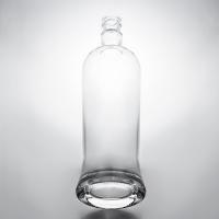 China Unique Sealing Type Cork 750ml High Flint Glass Bottle for Gin Rum Champagne Brandy Whisky for sale
