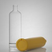China Body Material Glass 750ml Super Flint Rum Vodka Whisky Tequila Gin Bottle with Cork for sale