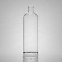 China Body Material Glass 750ml Super Flint Rum Vodka Whisky Tequila Gin Bottle with Cork for sale