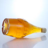 China Industrial Liquor Glass Bottle with Custom Embossed Body and Cork Stopper for sale