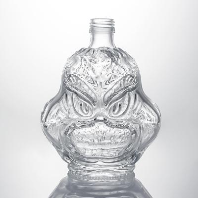 China Industrial Liquor Screw Top Glass Bottle for Whisky Vodka Rum for sale