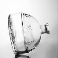 China Customized 700ml Glass Liquor Bottle for Whisky Gin Rum Hemispheres and Cylindrical for sale
