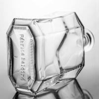 China Clear or Customized Unique Polygon Glass Liquor Bottle for Whisky Gin Rum Vodka 1000ml for sale