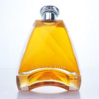 China Custom Logo Industrial Glass Liquor Bottle for Vodka Gin Rum Tequila Whisky for sale