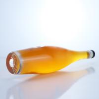 China Tall and Thin 500ml/700ml Round Liquor Bottle with Cork Top Clear or Customized Color for sale