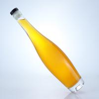 China Tall and Thin 500ml/700ml Round Liquor Bottle with Cork Top Clear or Customized Color for sale