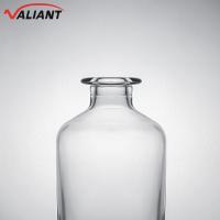 China Decal Glass Bottle for Gin Rum Champagne Brandy Whisky Short Neck Clear or Customized for sale