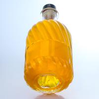 China Decal Label Area 500ml Round Shaped Super Flint Glass Bottle for Rum Vodka Whisky Tequila Gin for sale