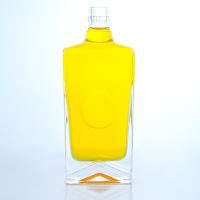 China Industrial Liquor square glass bottle with guala cap and customizable capacity for sale