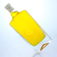 China Industrial Liquor square glass bottle with guala cap and customizable capacity for sale