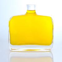 China Industrial Liquor 300ml Unique Shaped Round Shoulder Super Flint Glass Bottle with Cork for sale
