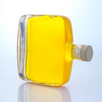 China Industrial Liquor 300ml Unique Shaped Round Shoulder Super Flint Glass Bottle with Cork for sale