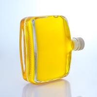 China Industrial Liquor 300ml Unique Shaped Round Shoulder Super Flint Glass Bottle with Cork for sale